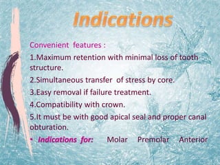 dental post and core | PPTX