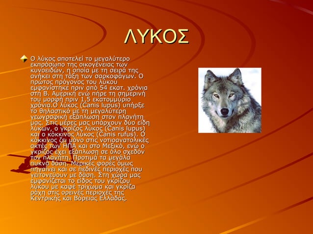 ζωα που κινδυνευουν να εξαφανιστουν | PPT