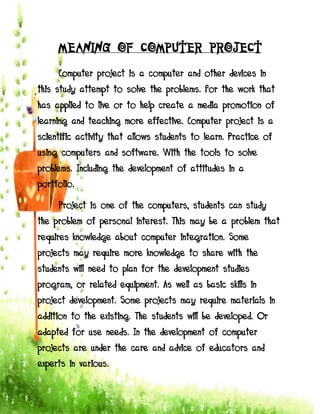 โครงงานคอมพิวเตอร์ | PDF