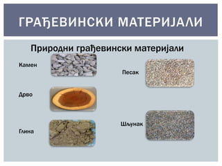 грађевински материјали | PPT