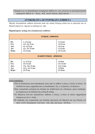 επιθετα ολη η θεωρια! | PDF