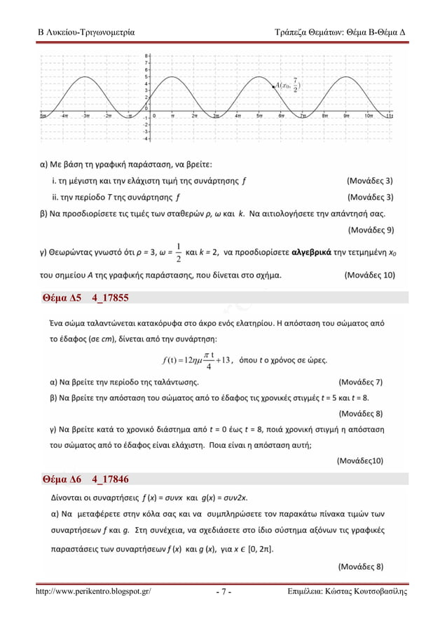 τ.θ. β αλγεβρα-τριγωνομετρια | PDF