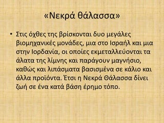 νεκρά θάλασσα παυλινα παπαβασιλειου | PPTX