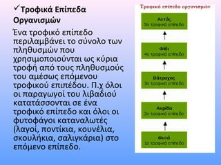 τροφικεσ σχεσεισ μεταξυ των πληθυσμων ενοσ οικοσυστηματοσ | PPT