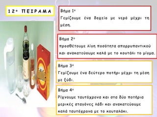 πειράματα οξέα, βάσεις, αλατα | PPT