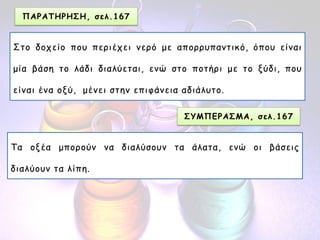 πειράματα οξέα, βάσεις, αλατα | PPT