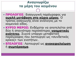ΔΥΣΚΟΛΙΕΣ ΣΤΗΝ ΚΑΤΑΝΟΗΣΗ ΚΑΙ ΠΑΡΑΓΩΓΗ ΚΕΙΜΕΝΟΥ | PPSX