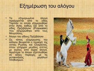 Το άλογο από την προϊστορία μέχρι σήμερα | PPT