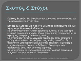 εναλλακτικές προτάσεις για τη διδασκαλία του πλαγίου και ευθέος λόγου | PPT
