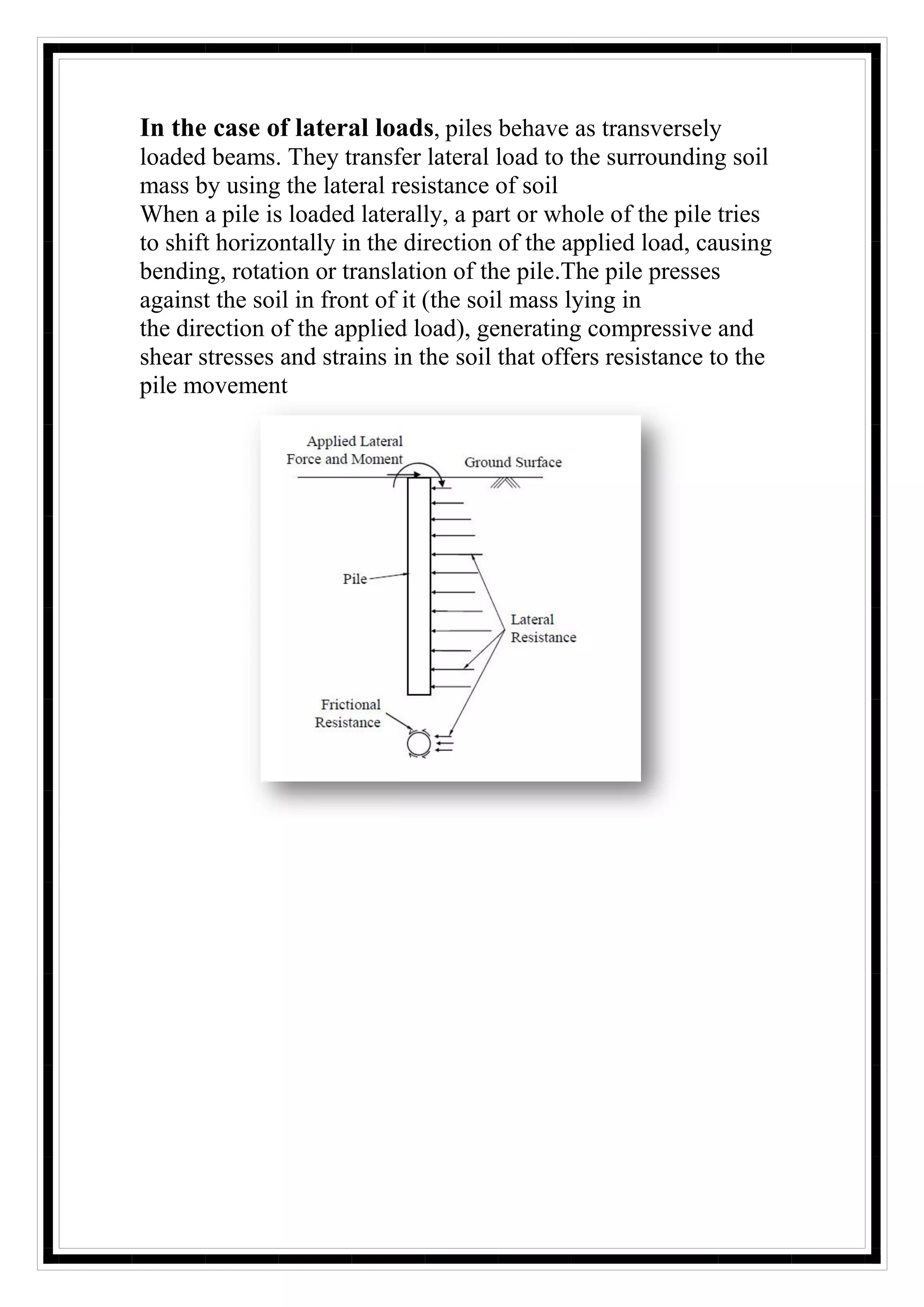 Laterally Loaded Piles | PDF