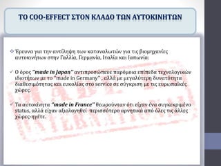 Διεθνές και Εξαγωγικό Μάρκετινγκ (Country of Origin Effect) | PPTX