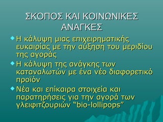 ΕΙΣΑΓΩΓΗ ΕΝΟΣ ΝΕΟΥ ΠΡΟΪΟΝΤΟΣ ΣΤΗΝ ΑΓΟΡΑ | PPT