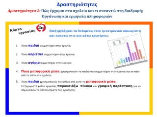 ΦΥΛΛΑ ΕΡΓΑΣΙΑΣ - ΚΥΚΛΟΦΟΡΙΑΚΗ ΑΓΩΓΗ | PPTX