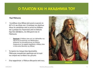 Η Ακαδημία του Πλάτωνα | PPT