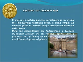 ιστορία του σχολείου | PPT