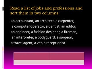 Choosing a profession | PPTX