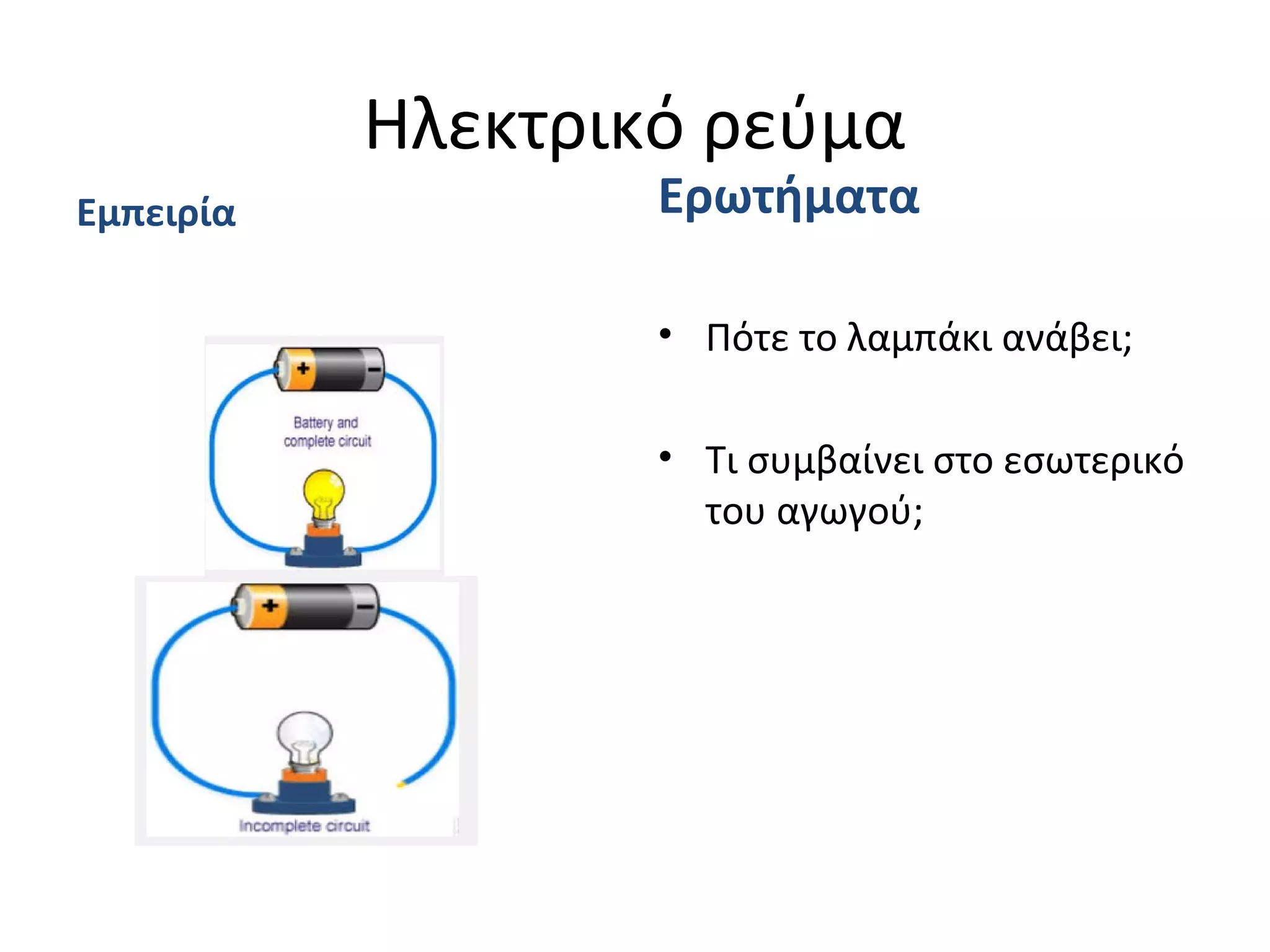 σχεδιο μαθήματος ηλεκτρισμος | PPT
