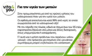 Υαλουρονικό οξύ για ενυδάτωση σε όλο το σώμα! | PPTX