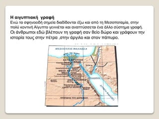 η ιστορικη εξελιξη της γραφης | PPTX