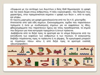 η ιστορικη εξελιξη της γραφης | PPTX