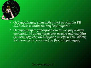 Οι Ζυμομύκητες στη μαγιά | PPT