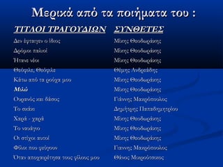 ΜΑΝΟΛΗΣ ΑΝΑΓΝΩΣΤΑΚΗΣ | PPT