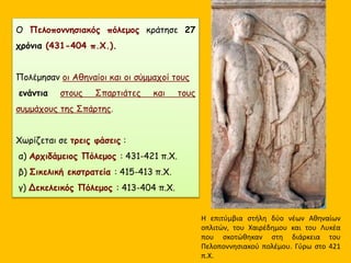 Πελοποννησιακός πόλεμος | PPTX