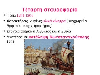 Σταυροφορίες και πρώτη άλωση Κωνσταντινούπολης | PPT
