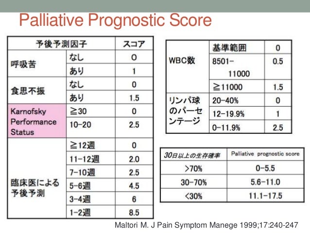 palliative performance scale 日本語 | 終末期 血液データ – TIADZ