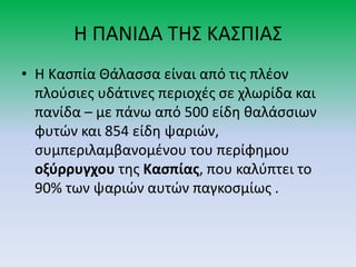 ΚΑΣΠΙΑ ΘΑΛΑΣΣΑ | PPT