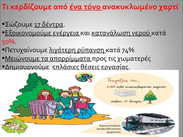 ανακυκλωση χαρτιου | PPT