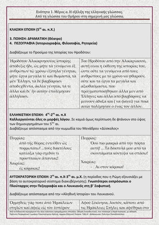 η εξέλιξη της ελληνικής γλώσσας | PDF