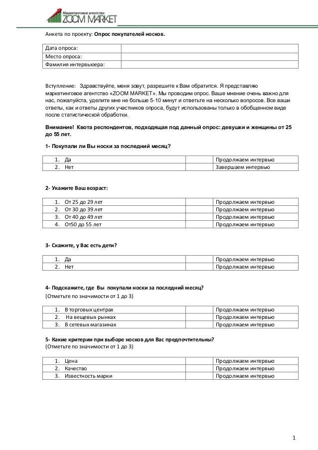 Анкета Социологического Опроса - tasteinstruction