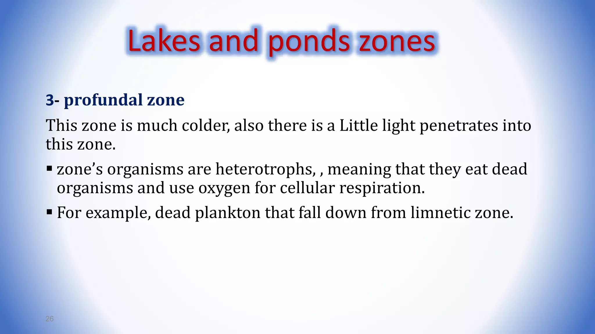 stratification of water environments - | PPTX