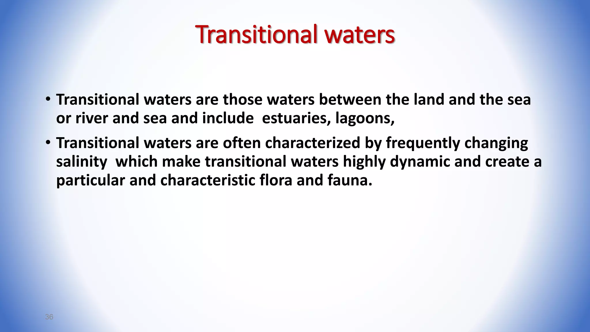 stratification of water environments - | PPTX