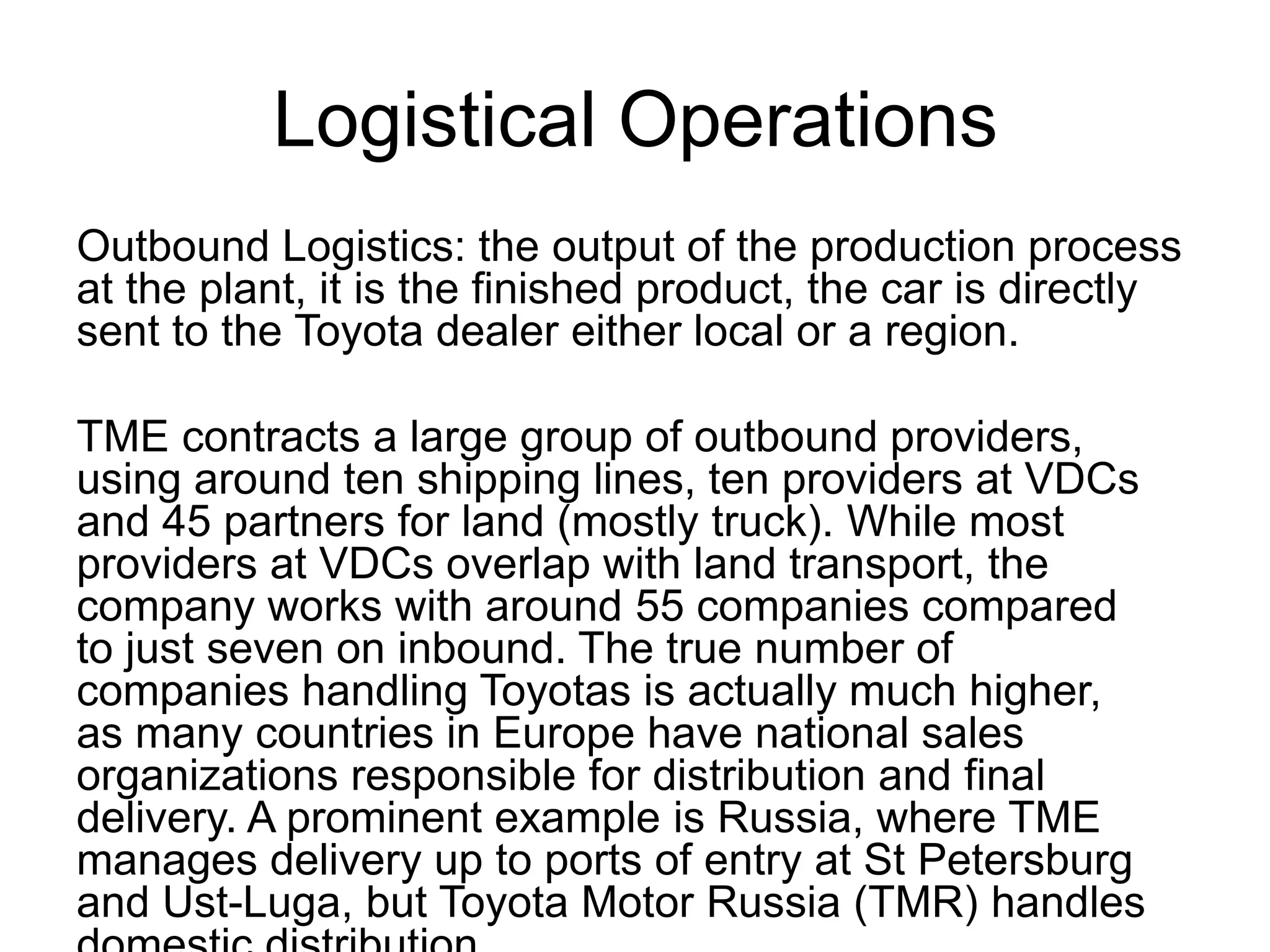 Toyota Logistics | PPTX
