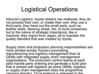 Toyota Logistics | PPTX