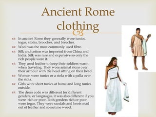 Fashion in Ancient Greece and Rome | PPTX