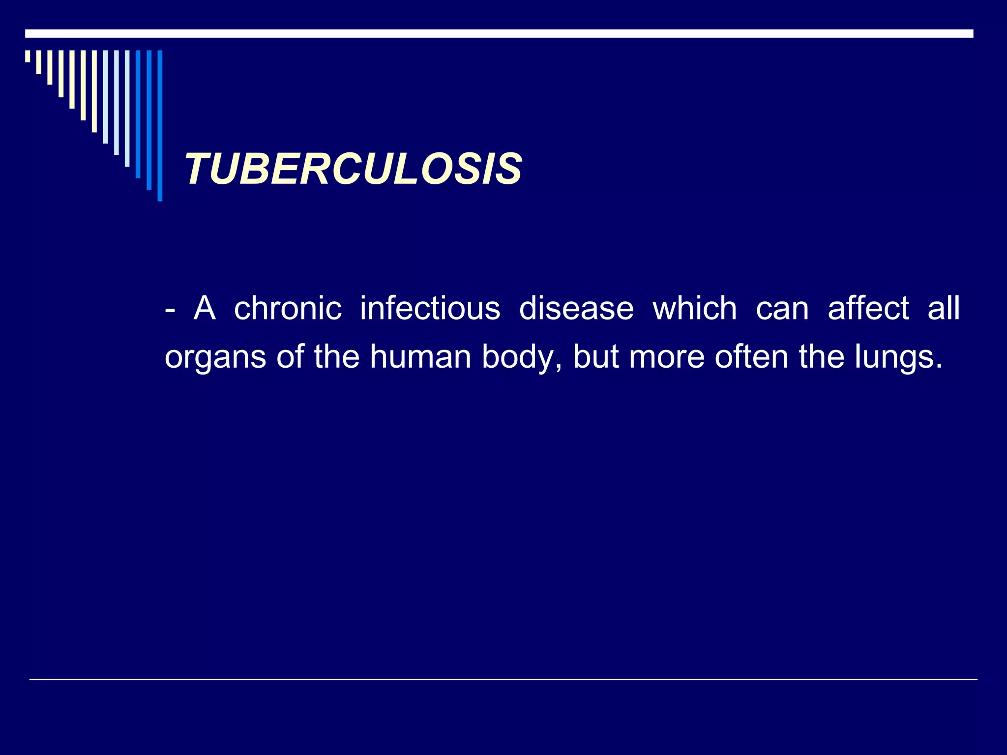 TUBERCLOSIS (туберкулез) | PPT