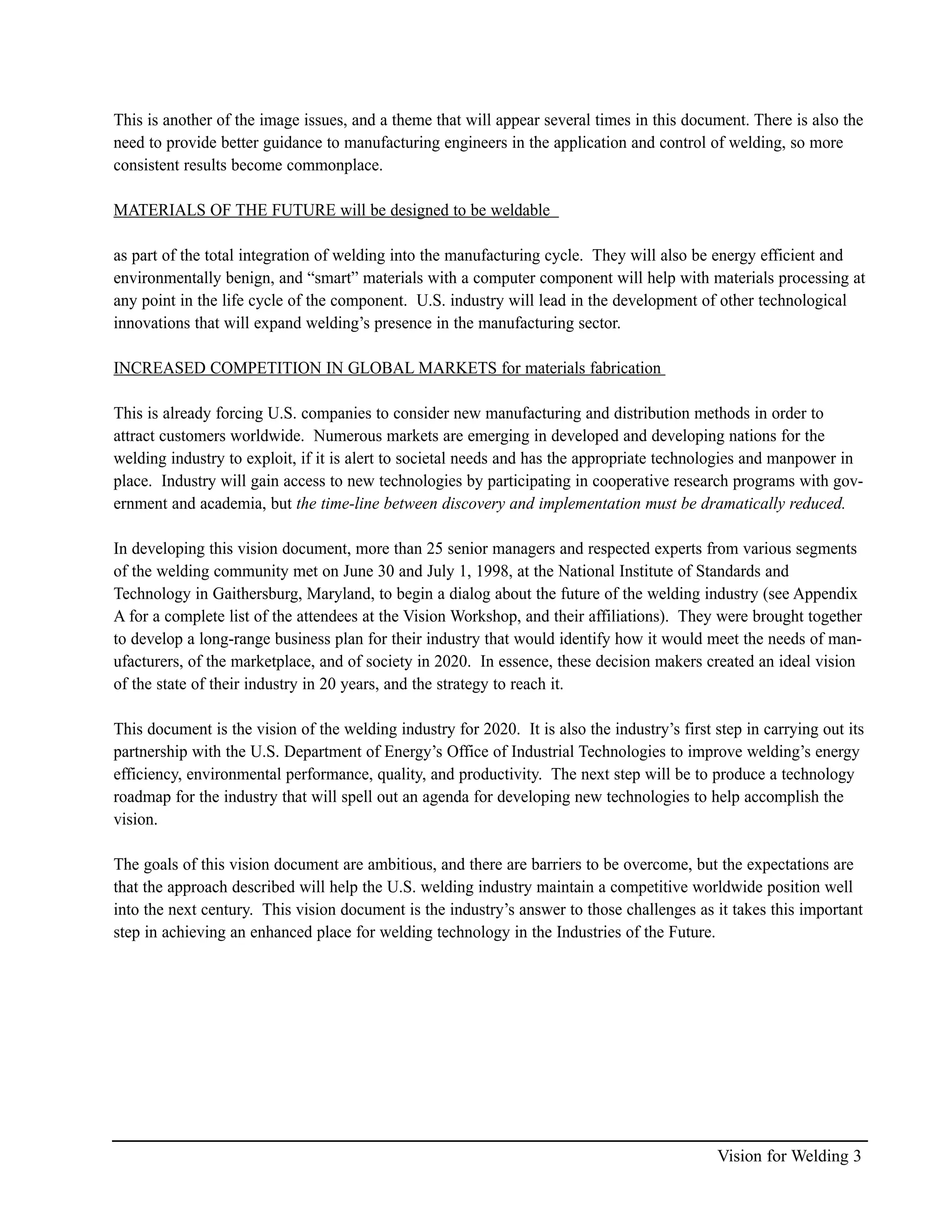 . Vision for welding industry | PDF