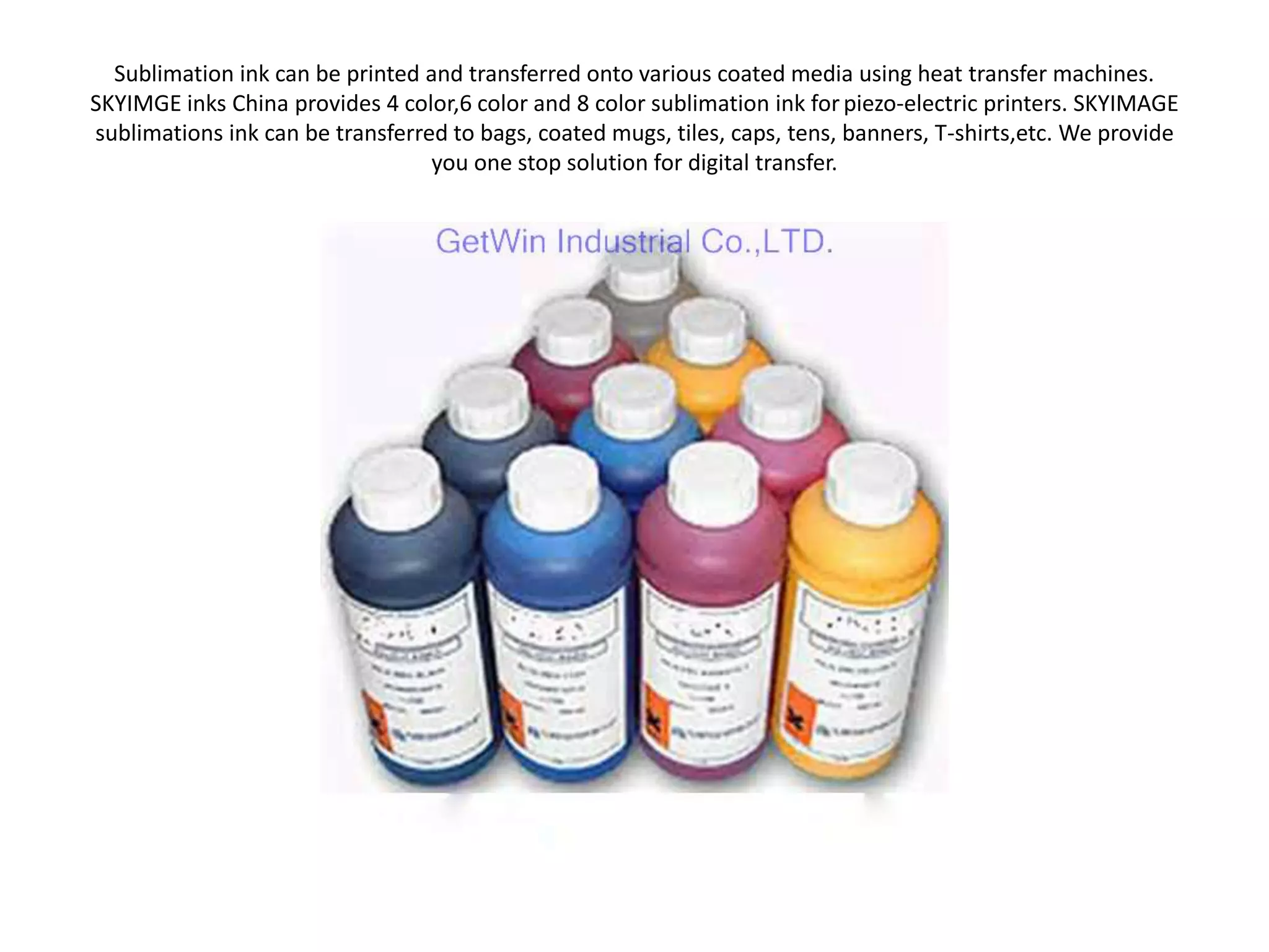 dye sublimation ink | PPT
