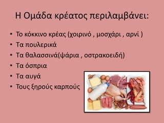 ομαδα κρεατος | PPTX