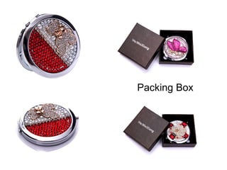 Hand Handmade 3D Rhinestone DIY Magnification Mirror for Women White ...