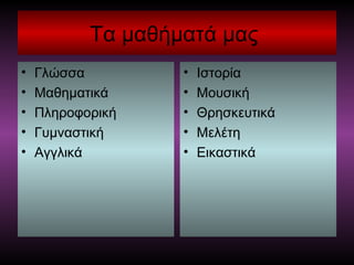 Το τμήμα μας, Ε. Σ. | PPT