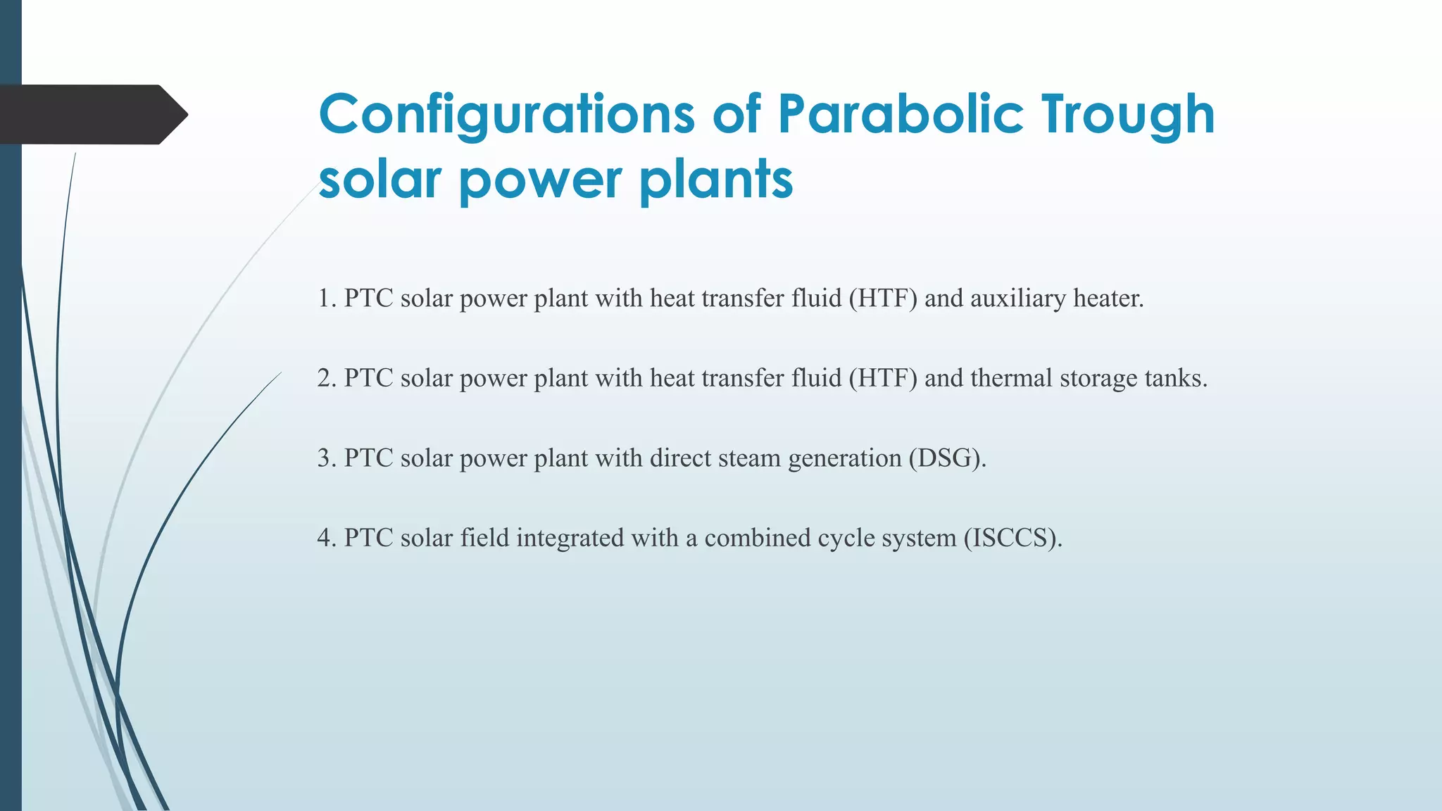 parabolic trough solar collectors power plants (designe) | PPTX
