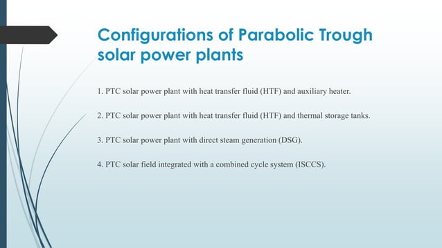 parabolic trough solar collectors power plants (designe) | PPTX | Power ...