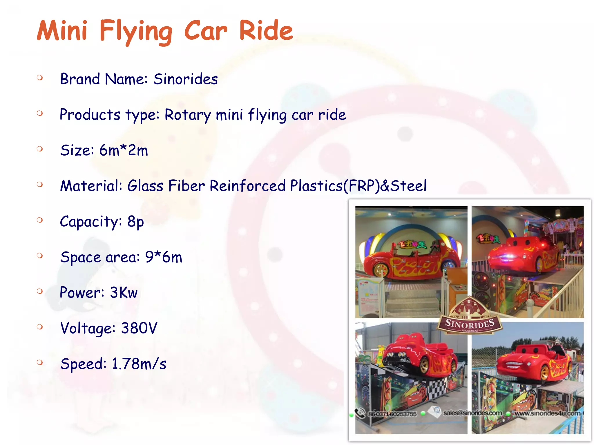 Mini Flying Car Rides | PPT | Amusement and Theme Parks | Attractions