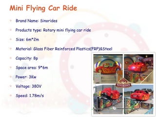 Mini Flying Car Rides | PPT | Amusement and Theme Parks | Attractions