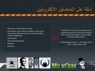 التعرف على الاختراقات في الشبكات المحلية | PPTX