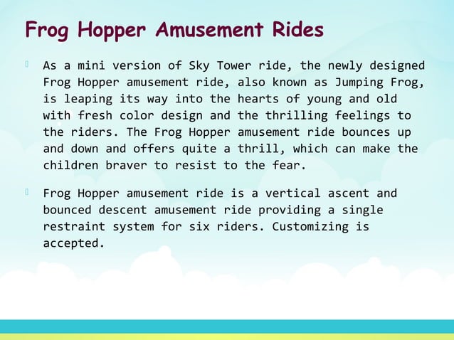 Frog Hopper Ride | PPT